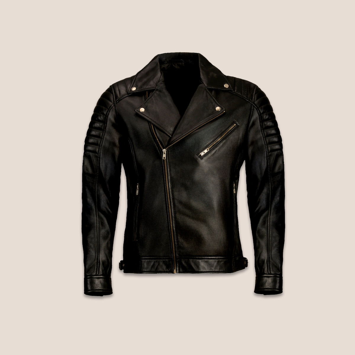 Morven Black Leather Double Rider Jacket | AllStone Leather